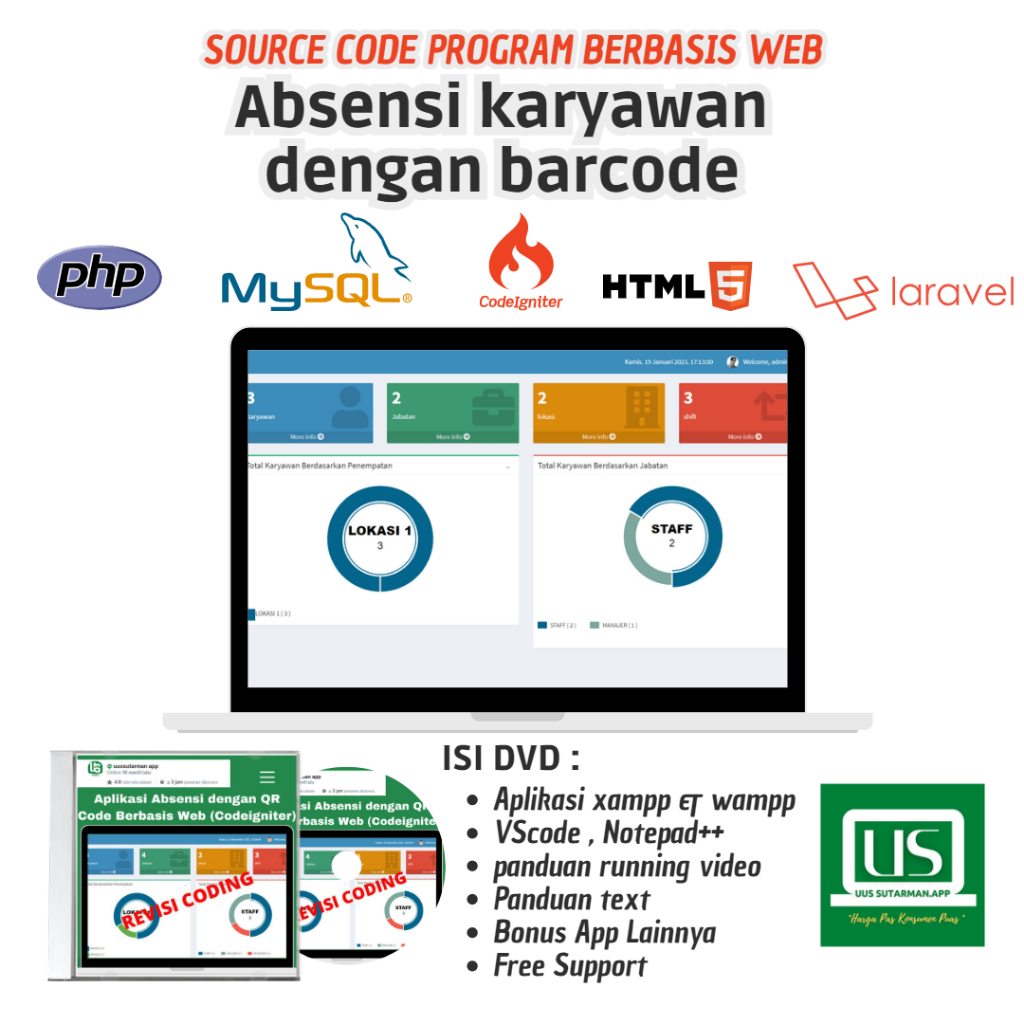 Jual Source Code Aplikasi Absensi dengan QR Code berbasis web ( Codeigniter). | Shopee Indonesia