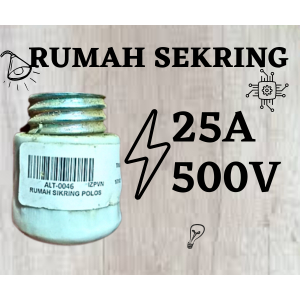 Jual RUMAH SEKRING LISTRIK 25A 500V Kop Sekring Batu / Rumah Sekring ...