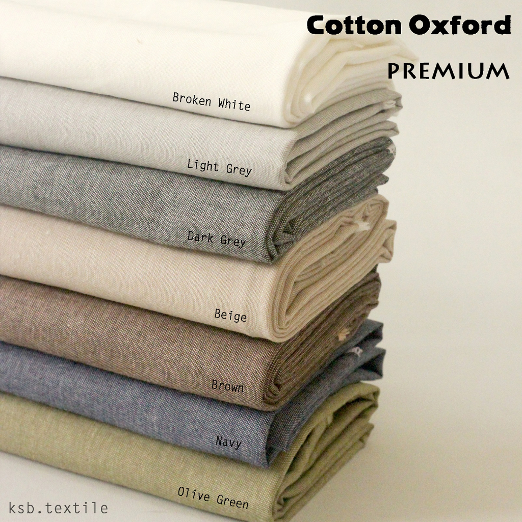 Jual Cotton Oxford Premium Warna Two Tone dan Solid / Kain Katun Yarn ...