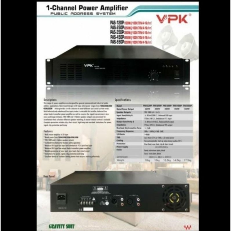 Jual power amplifier VPK PAS 450P original | Shopee Indonesia