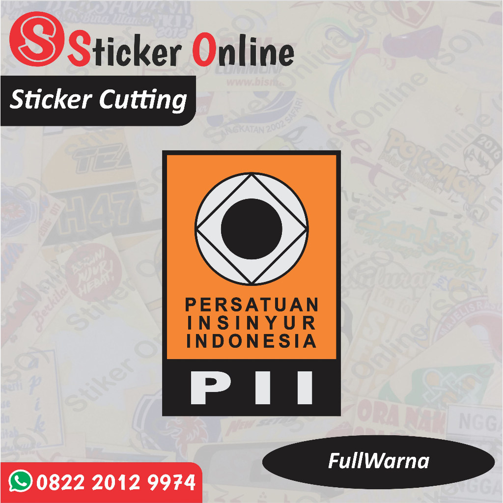 Jual Stiker PII Persatuan Insinyur Indonesia | Sticker Cutting Motor ...