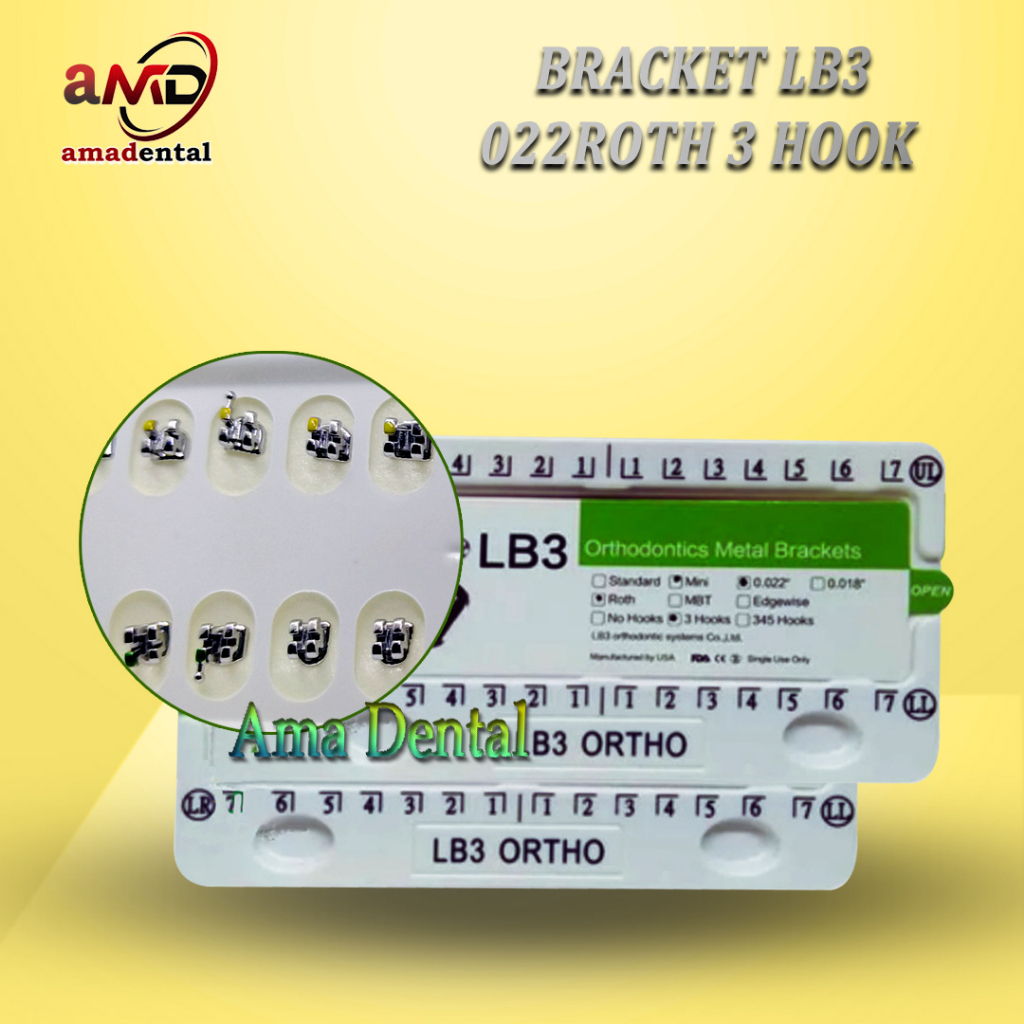 Jual Orthodontic metal bracket mini 022 roth LB3 | Shopee Indonesia