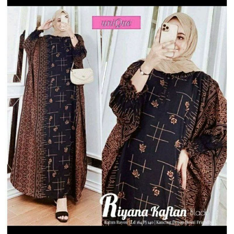 Jual Kaftan Wanita - Githa Kaftan Kondangan Jumbo Maksi Motif Batik Cap ...