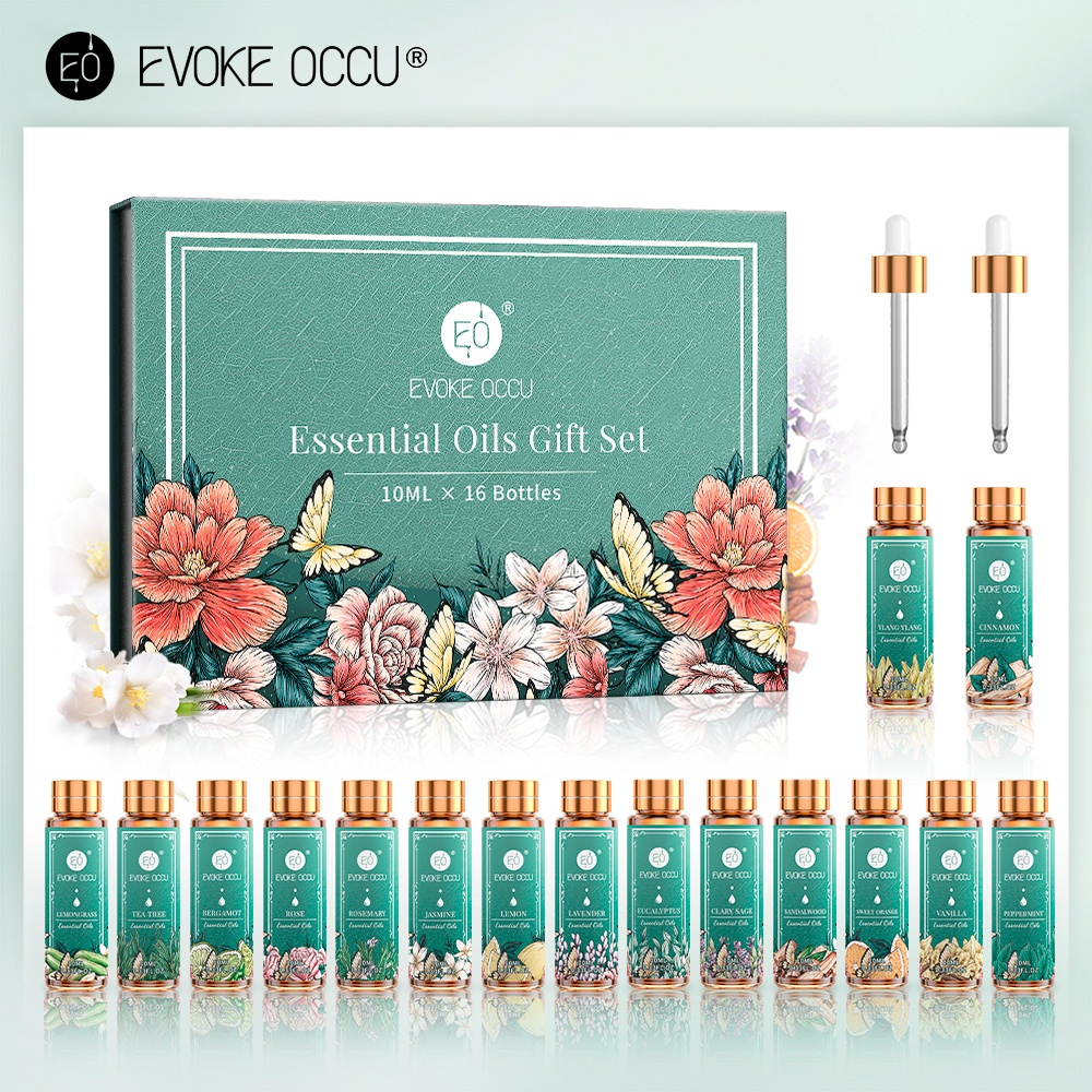 Jual Evoke Occu - (16 in 1) 10ml Essential Oil Gift Box + 2 Droppers Aroma Terapi Diffuser ...