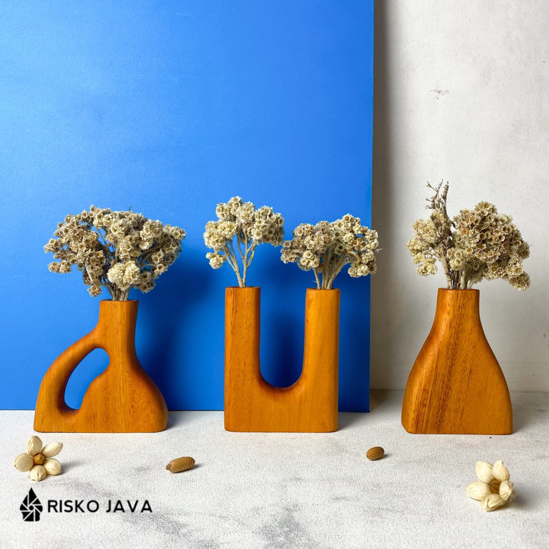 Jual RISKO JAVA - Vas Bunga Kayu Mahoni / Hiasan Dekorasi Rumah ...