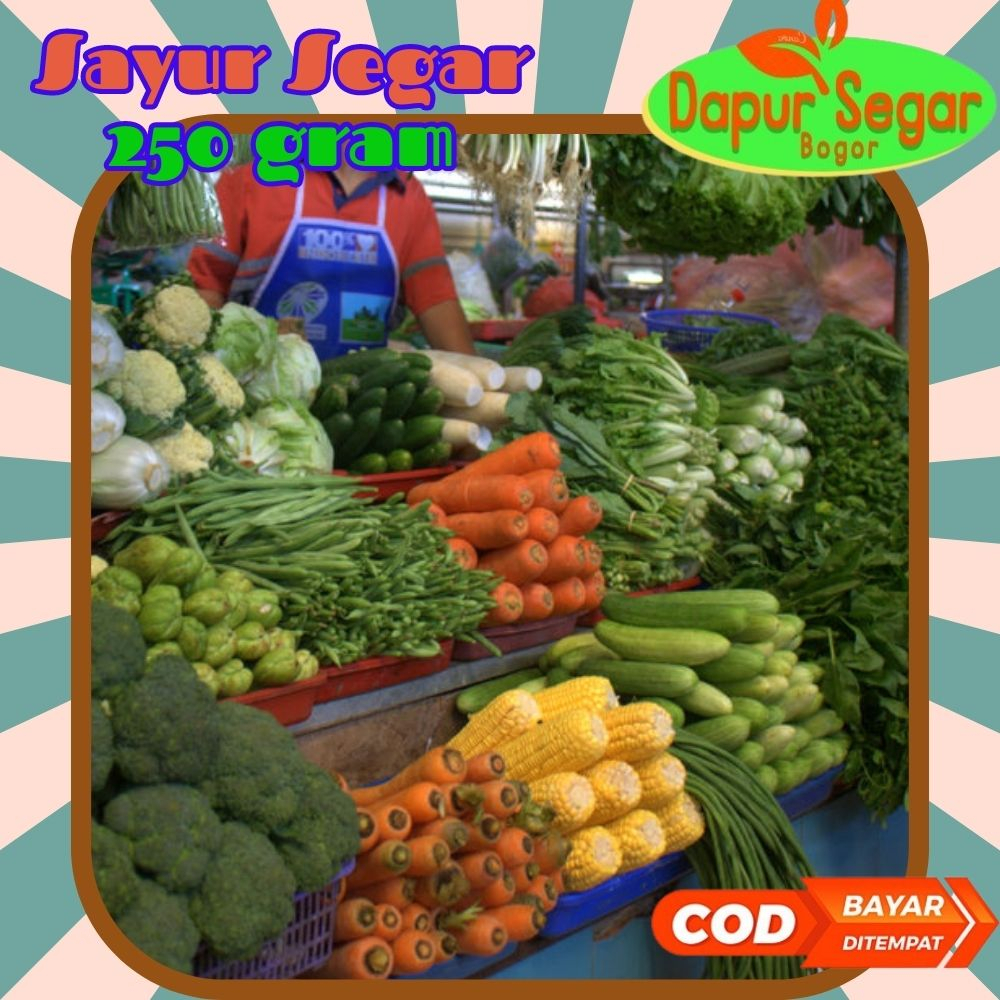 Jual sayur sayuran segar bogor 250gr |bayem Buncis | Wortel | Kol putih ...