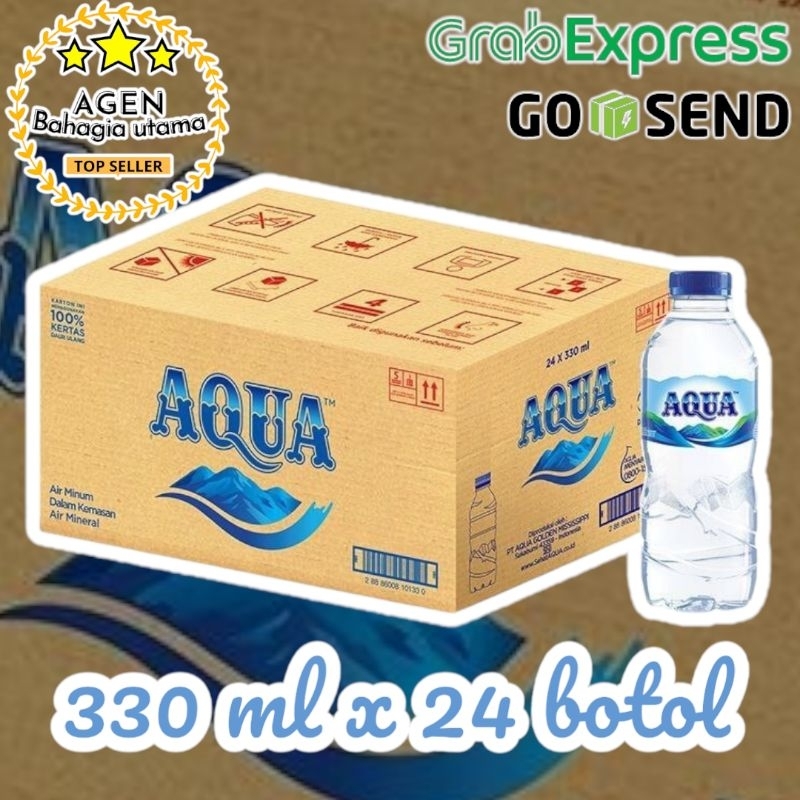 Jual Air mineral | Aqua botol mini 330ML 1 karton (24 botol) | Shopee ...
