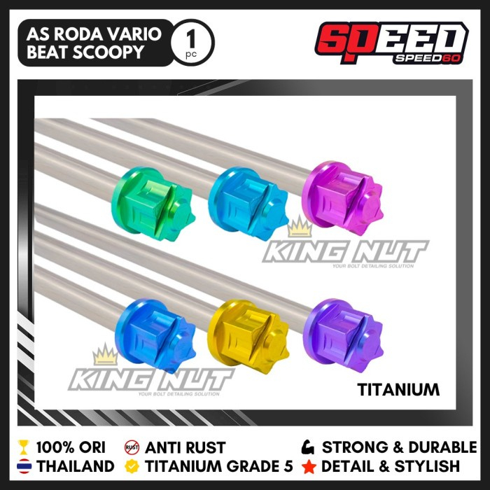 Jual As Roda Honda Vario 125 150 Beat Scoopy As Roda Titanium Grade 5 ...