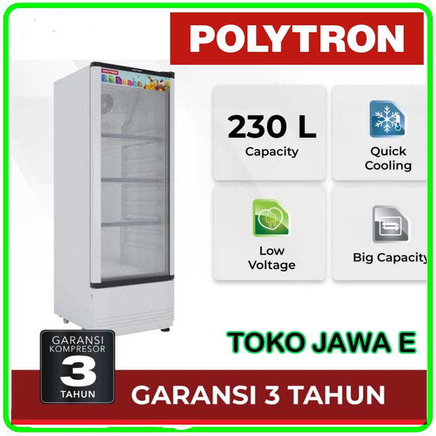 Jual SHOWCASE POLYTRON SCN 230L 4 Rak - Kapasitas 230 Liter | Shopee ...