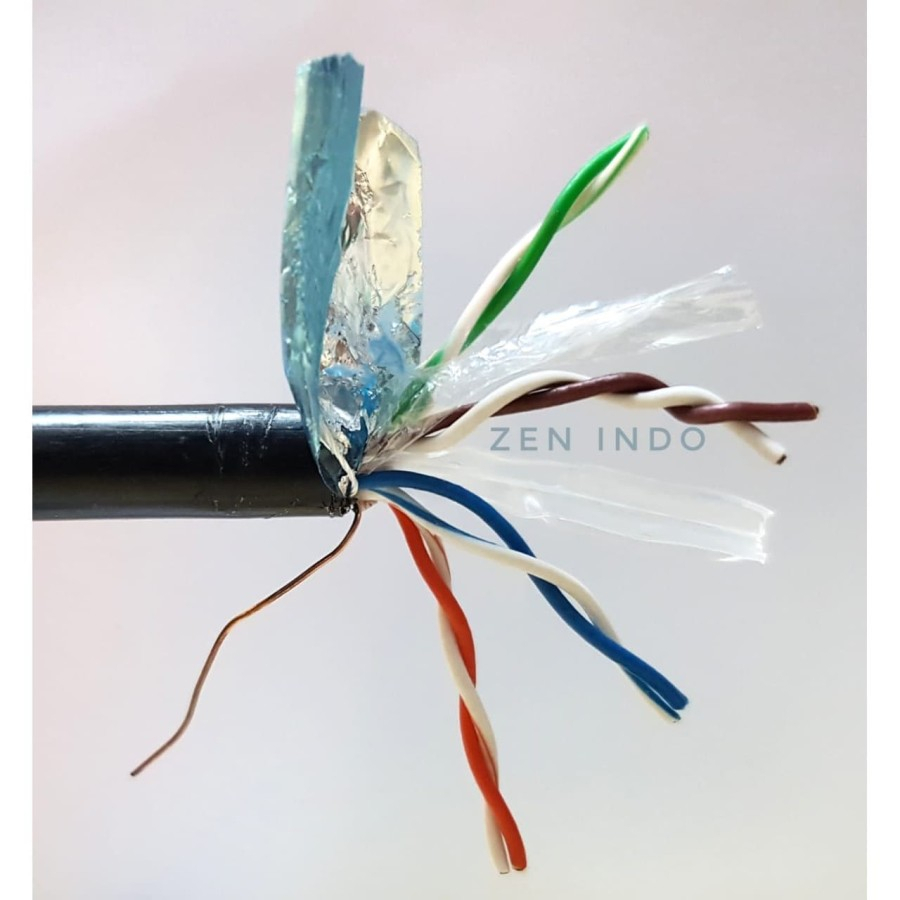 Jual Kabel Lan per Meter FTP Outdoor Cat6 Cat6 Hitam Tidak Terpasang ...