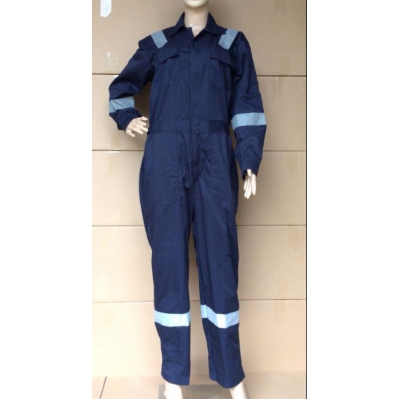 Jual Wearpack safety coverall terusan/seragam kerja biru dongker ...
