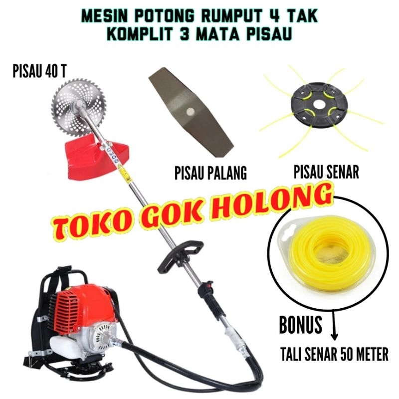 Jual Mesin potong Rumput 4 Tak Komplit 3 Mata Pisau|Pemotong Rumput ...