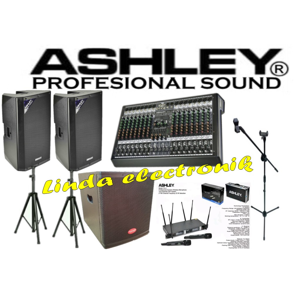 Jual paket sound system ashley act600pro pro 1 selection 16 subwoofer ...