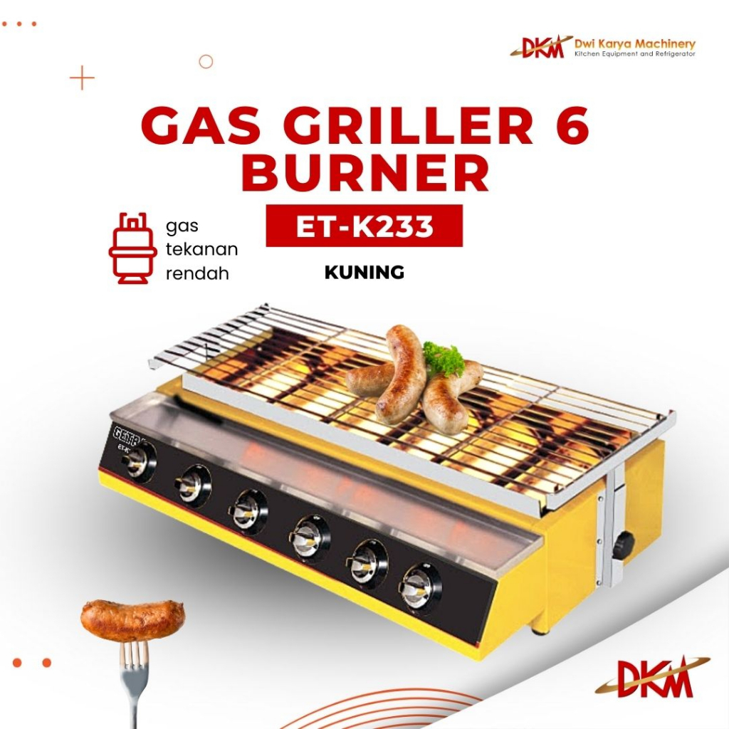 Jual PEMANGGANG GETRA ET-K233 SATE IKAN OTAK OTAK 6 BURNER BBQ NEW | Shopee Indonesia