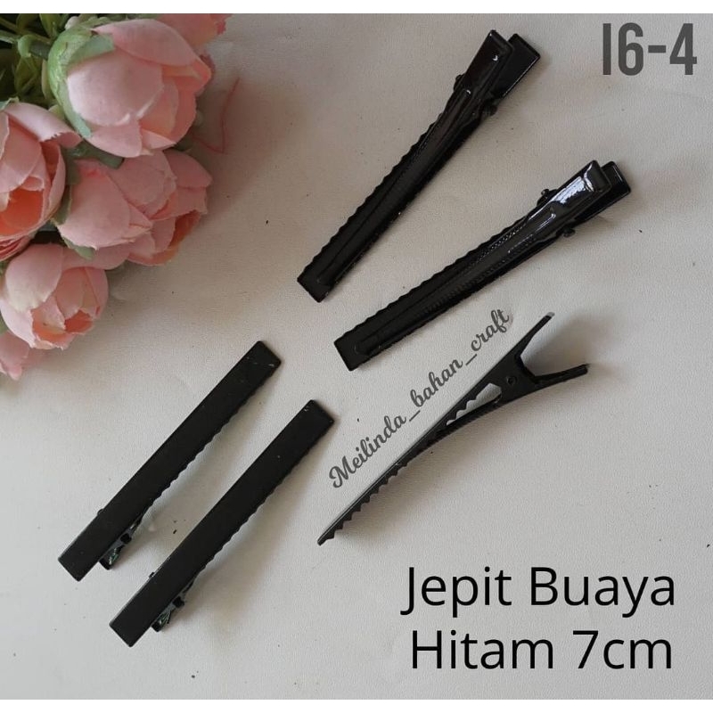 Jual (12 pcs) JEPIT BUAYA ALLIGATOR CLIP JEPIT POLOS JEPIT BESI HITAM ...