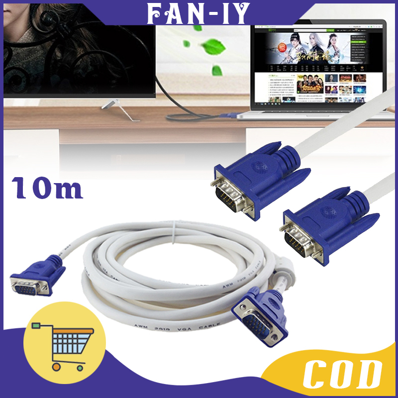 Jual Kabel VGA 10 Meter VGA3+4 VGA Male To Male VGA Kabel Untuk Layar Monitor Proyektor Komputer ...