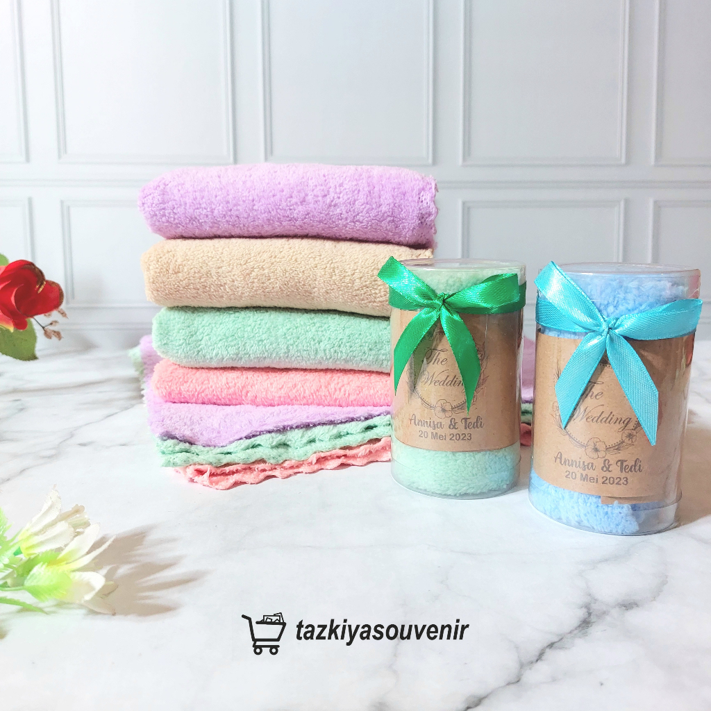 Jual Souvenir Pernikahan Handuk Custom Nama | Shopee Indonesia