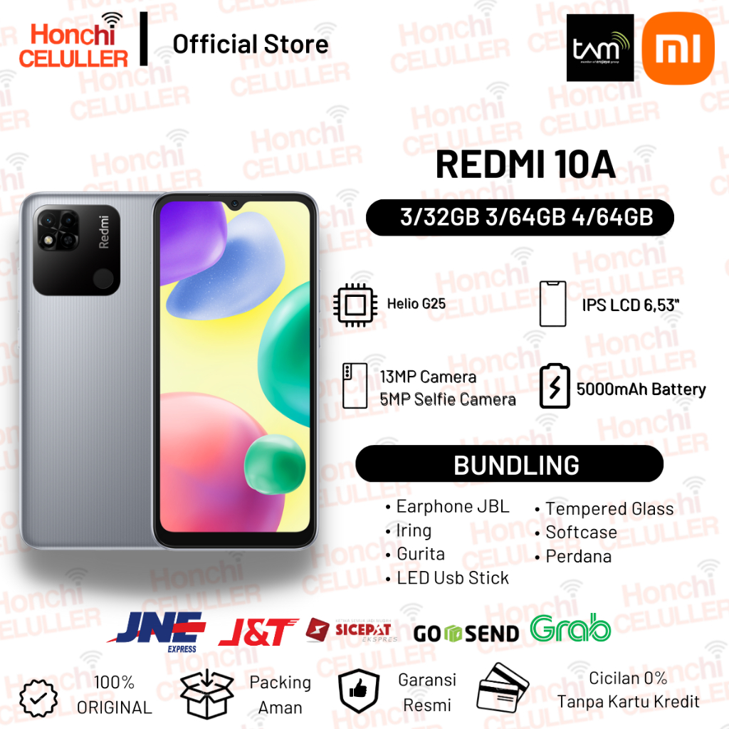 Jual Xiaomi Redmi 10A 4/64GB 3/64GB 3/32GB Garansi Resmi Xiaomi ...