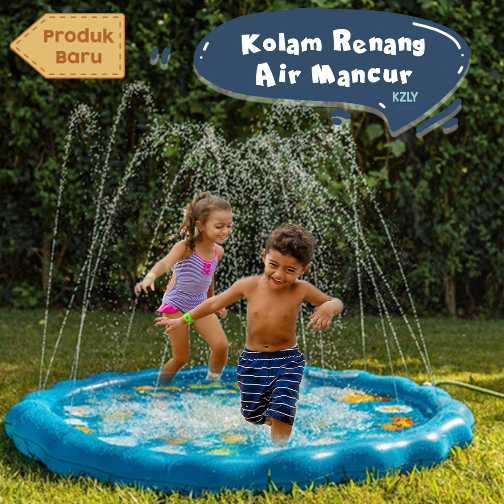 Jual KZLY SPLASH POOL AIR MANCUR PLAYMAT 170CM / KOLAM AIR MANCUR ...