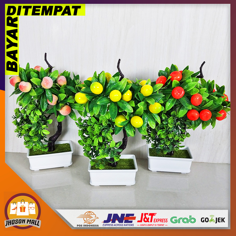 Jual JM Pot Bunga Plastik / Tanaman Hias Palsu Dekorasi Rumah Import ...