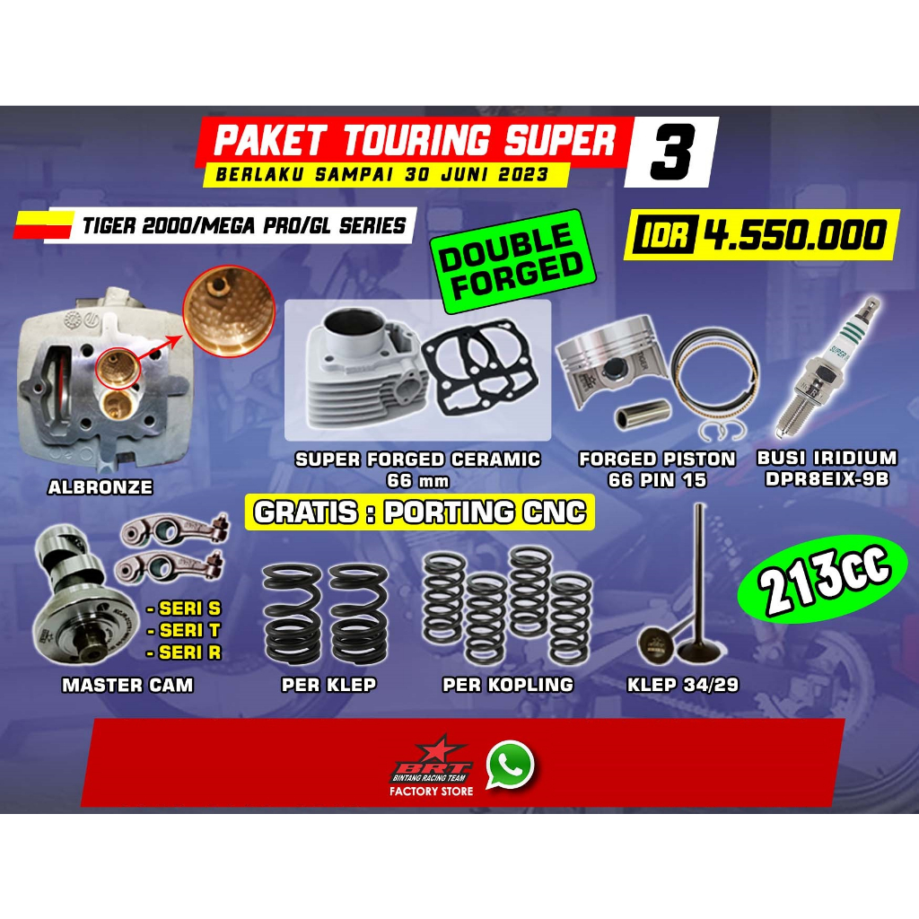 Jual PAKET TOURING SUPER 3 TIGER - HEAD ALBRONZE 34/29 PORTING CNC ...