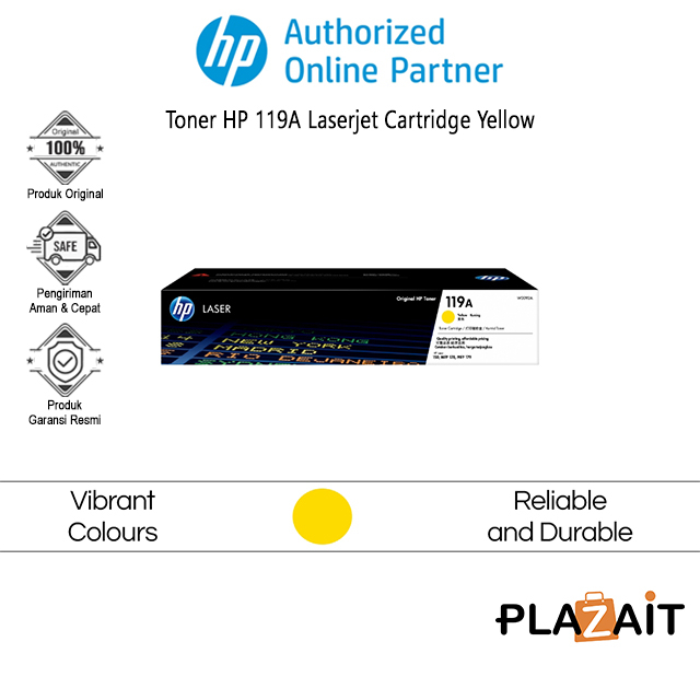 Jual HP Toner 119A Yellow LaserJet Cartridge W2092A Original & Baru ...