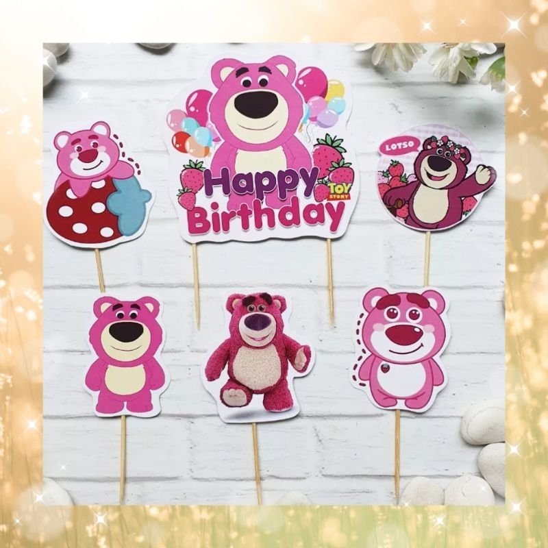 Jual topper tusukan hiasan kue cake nasi tumpeng ulang tahun happy ...
