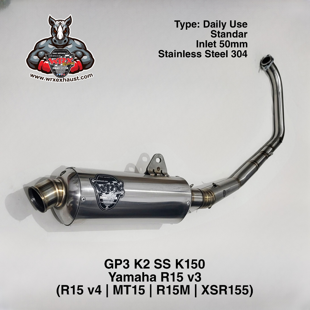 Jual Knalpot WRX GP3 SS K150 R15 V3 | Shopee Indonesia