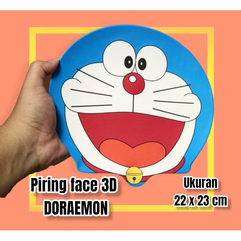 Jual piring doraemon melamin 3D face | Shopee Indonesia