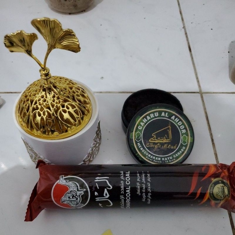 Jual paket mabkharah ( tempat bakaran dupa ), Bukhur gaharu al Aswad ...