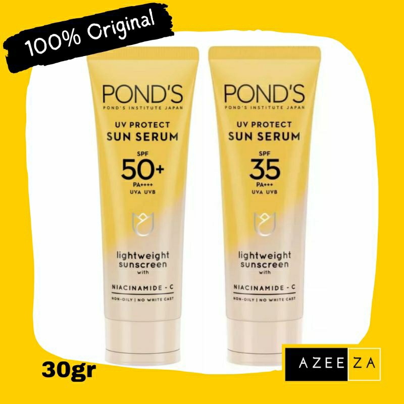 Jual Ponds UV Protect Sun Serum SPF 50+ PA++++ SPF 35 PA+++ UVA UVB Lightweight Sunscreen ...