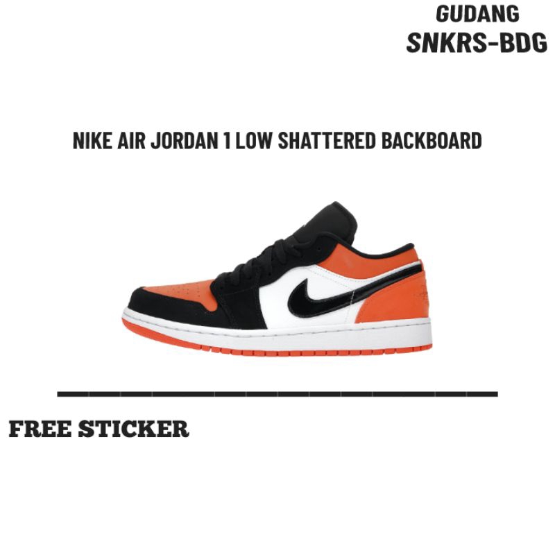 Jual Sneakers Nike Air Jordan 1 Low Shattered Backboard | Shopee Indonesia
