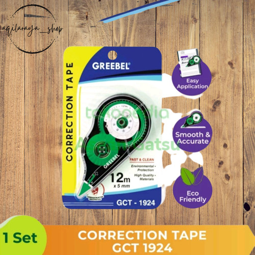 Jual TIP-EX KERTAS GREEBEL GCT-1924 / CORRECTION TAPE (1 pcs) | Shopee ...