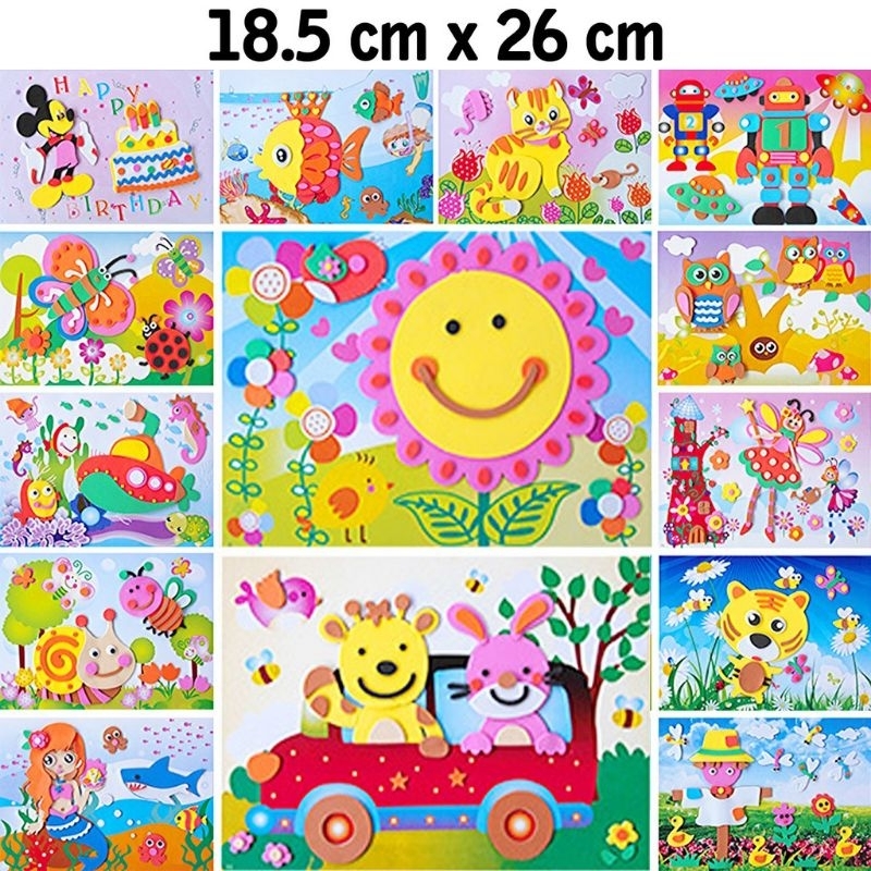 Jual DIY Eva Sticker / Menempel Kolase Eva Sticker JUMBO | Shopee Indonesia