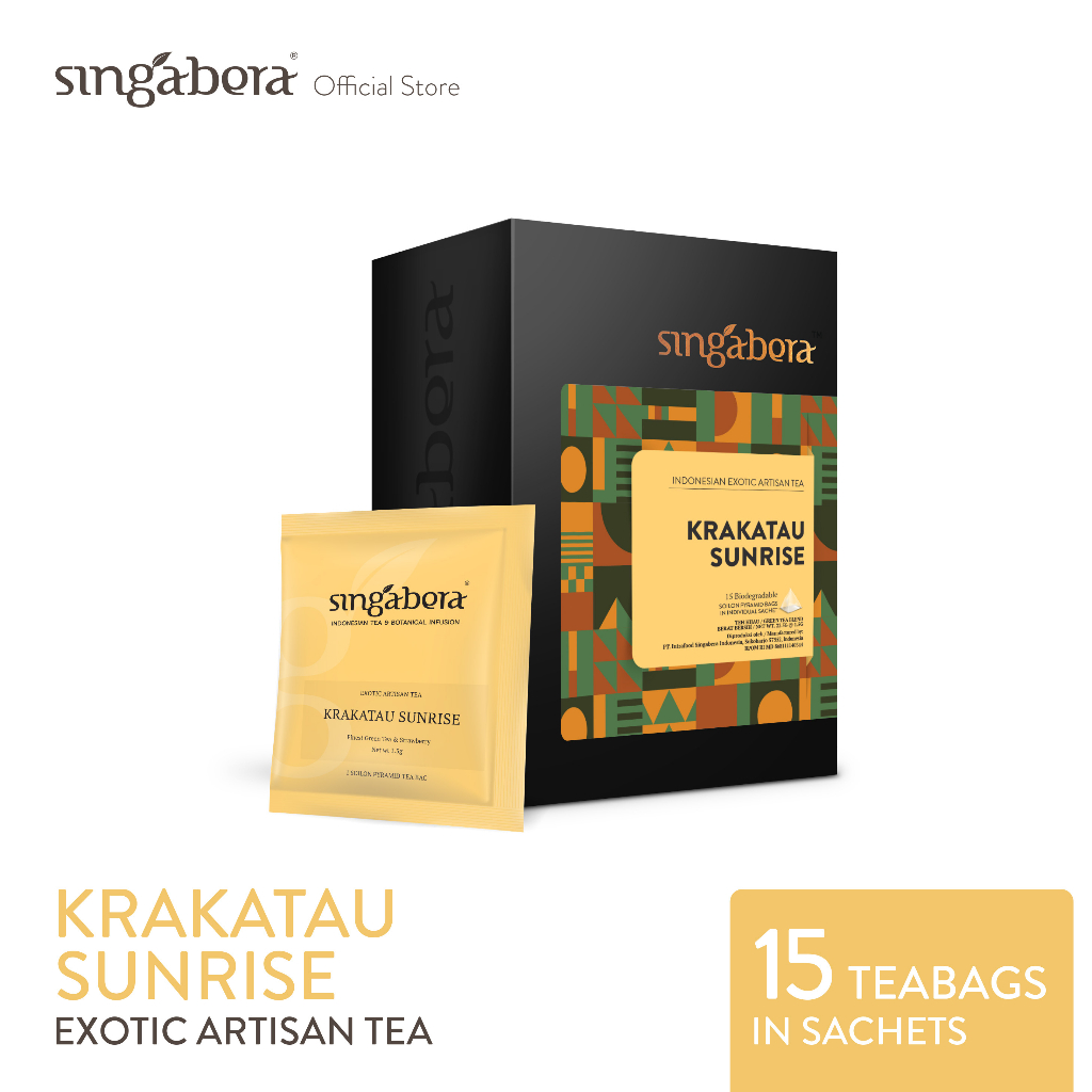 Jual Singabera Tea Krakatau Sunrise –Green Tea Blend-1 Box-15 Sachet ...