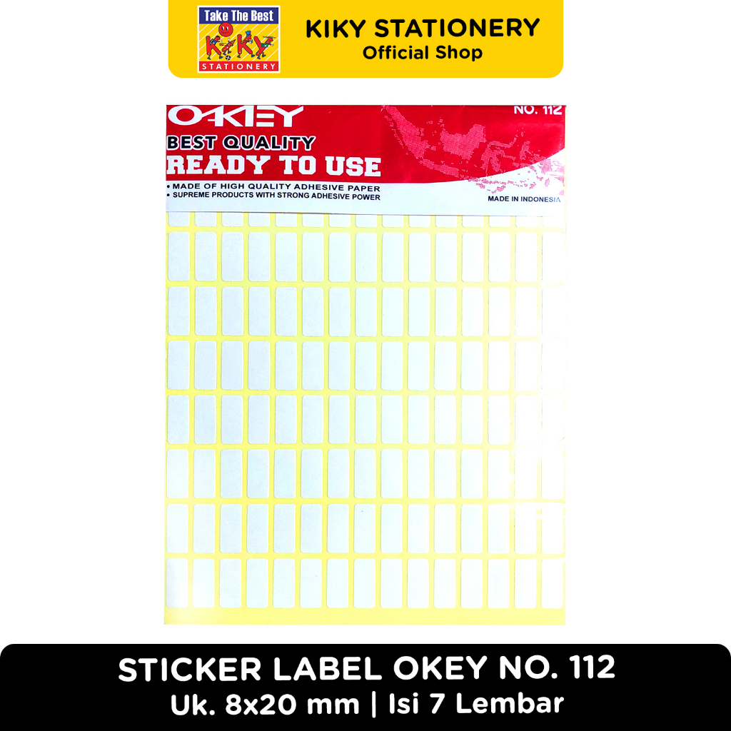 Jual OKEY Sticker Label No. 112 - Isi 7 Lembar/Pak | Shopee Indonesia