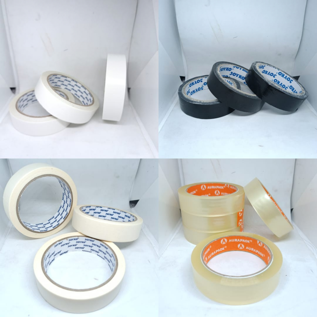 Jual LAKBAN DOUBLE TIP DABELTIP LAKBAN BENING JILID KERTAS MASKING 24 ...