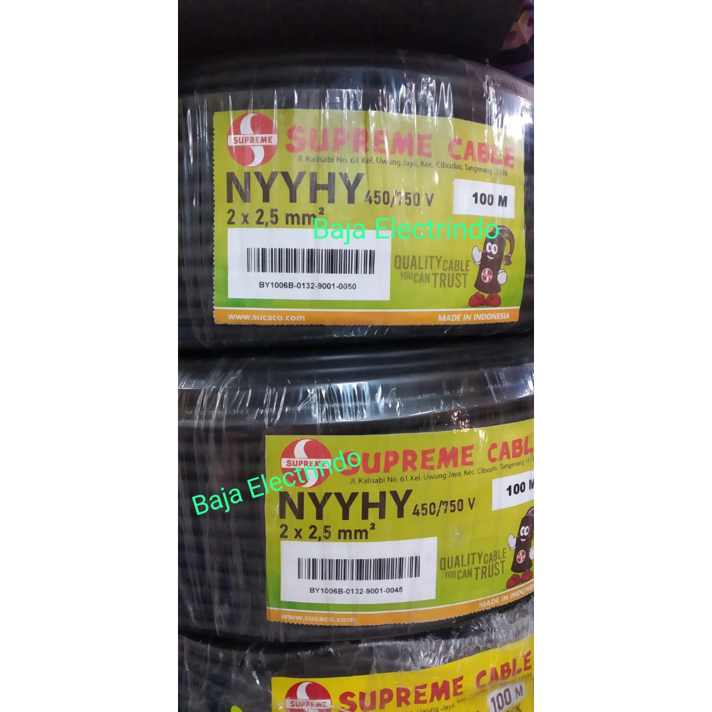 Jual Kabel Serabut isi 2 NYYHY 2x2,5mm SUPREME @50m / 100m NYYHY 2x2,5 2x2.5 mm 2x2.5mm | Shopee ...