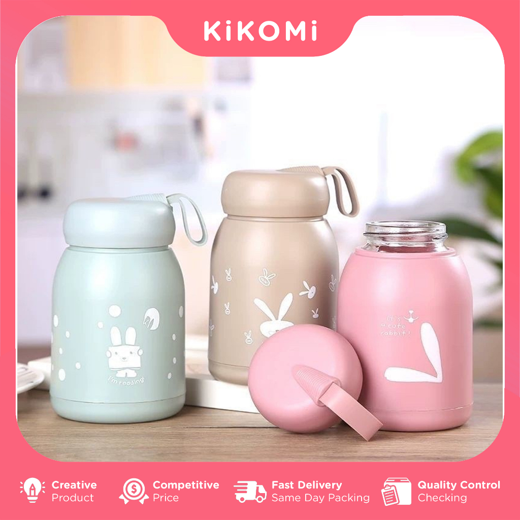 Jual BOTOL MINUM KACA KELINCI 330ML Termos Beling Rabbit Mini Tumbler ...