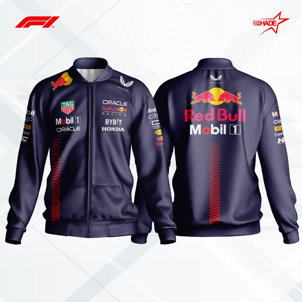 Jual Jaket Bomber F1 Redbull Racing Team Red Bull 2024 Full Printing ...