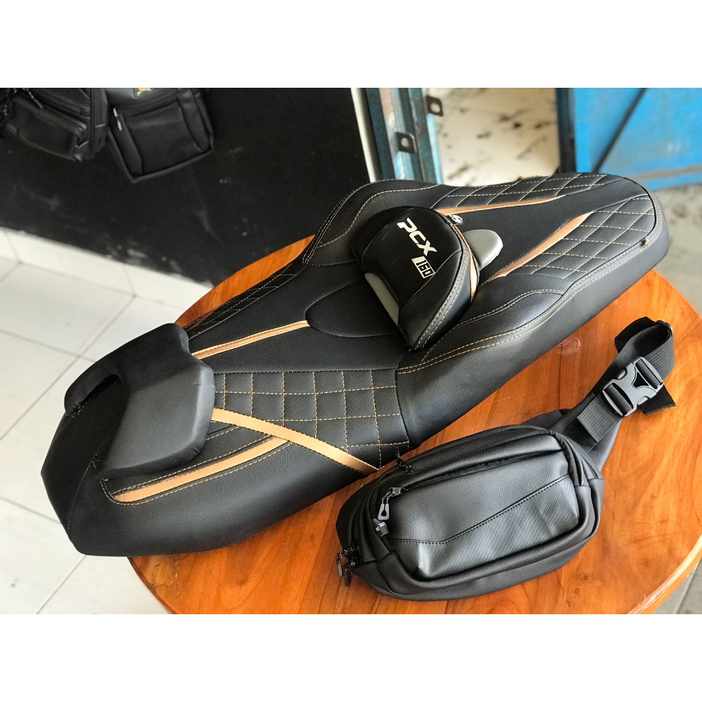 Jual [GRATIS TAS] JOK PCX 160 CUSTOM KULIT MBTECH / JOK CUSTOM HONDA ...
