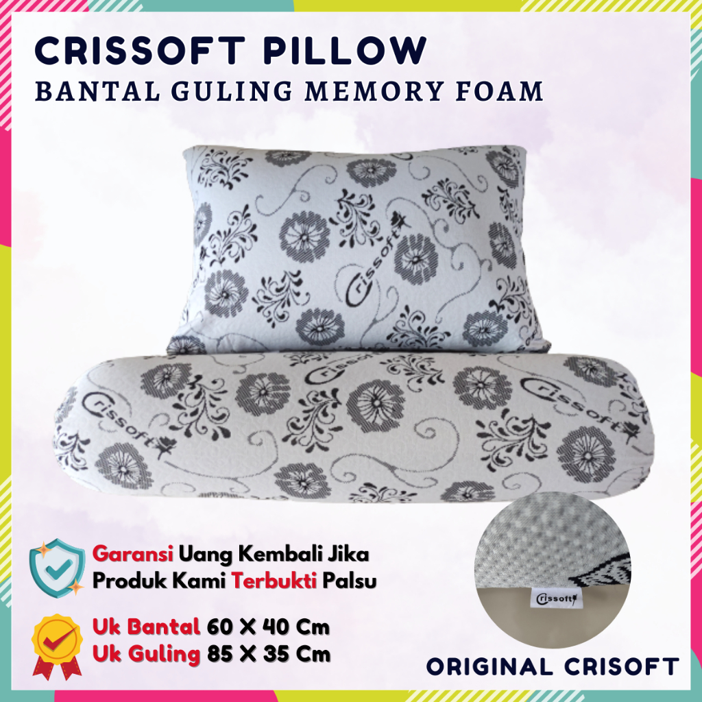Jual Crissoft Pillow - ORIGINAL Bantal Guling Tidur Hotel Empuk Memory ...