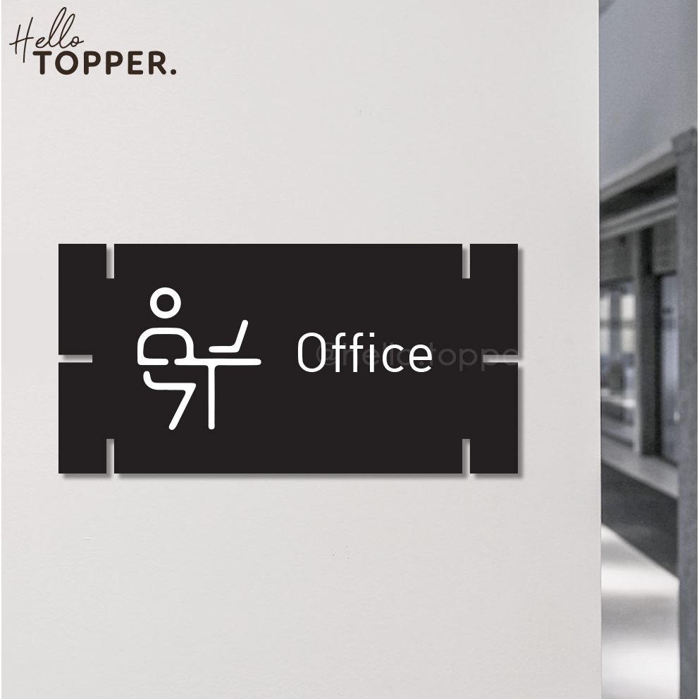 Jual Office Kantor Signage Acrylic Sign Board Akrilik Papan Label ...