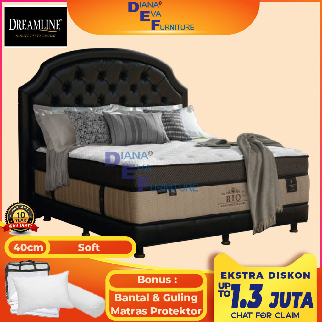 Jual Dreamline Rio Full Set Kasur Springbed | Shopee Indonesia
