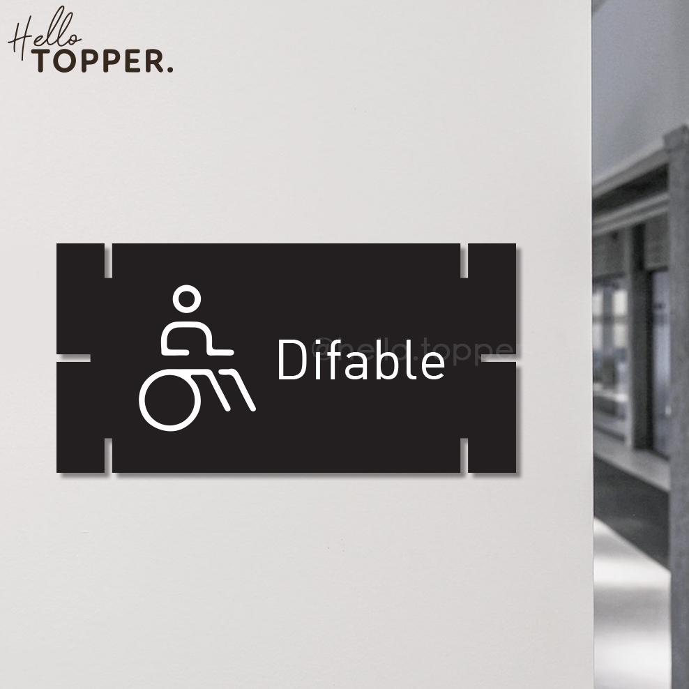 Jual Difabel Toilet Signage Acrylic Sign Board Akrilik Papan Label ...