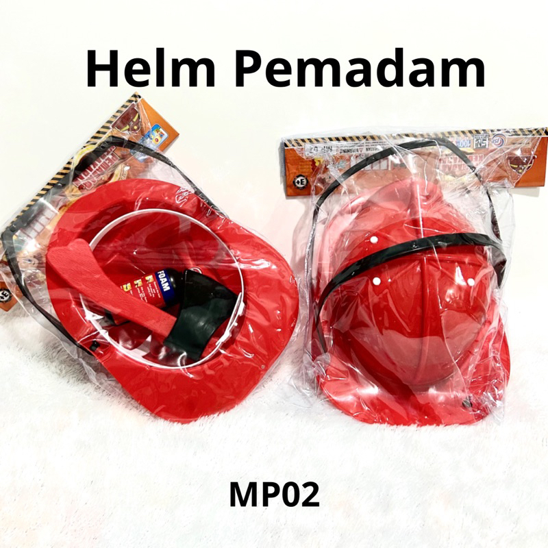 Jual MAINAN ANAK MP01 HELM POLISI HELM PEMADAM SET ALAT PEMADAM ...