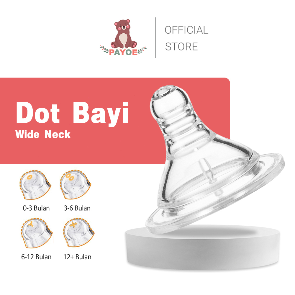 Jual PAYOE 5Cm Dot Empeng Bayi Silikon Baby Nipple Wide Neck 5Cm ...