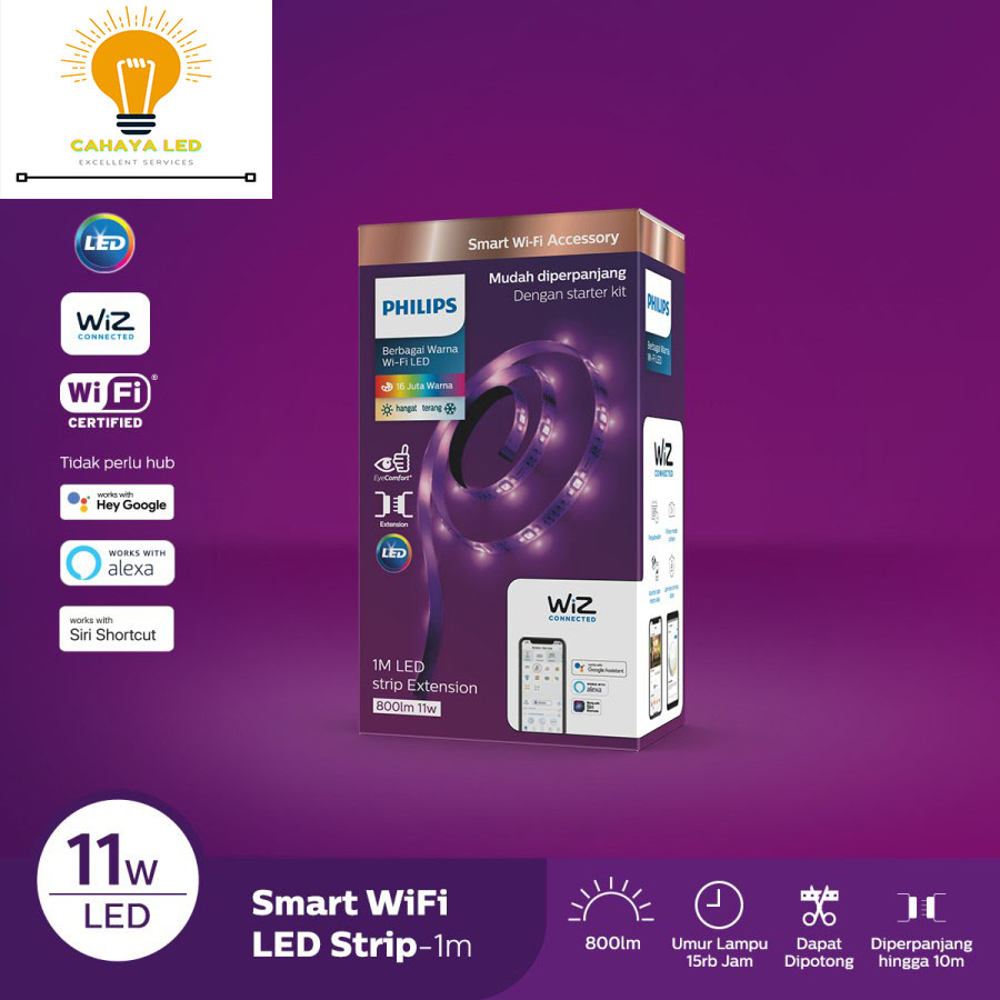 Jual Philips Smart Wifi LED Strip Extension Kit 1M - Color & Tunable ...