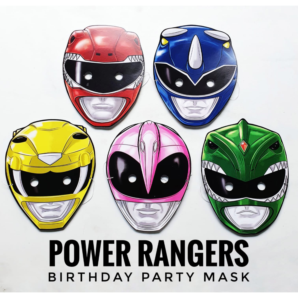 Jual Power Rangers Mask Topeng Kertas Pesta Mask Birthday | Shopee ...