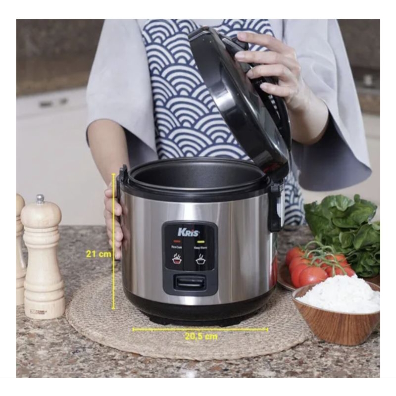 Jual Rice Cooker 1L/Deluxe Rice Cooker KRIS - Silver | Shopee Indonesia